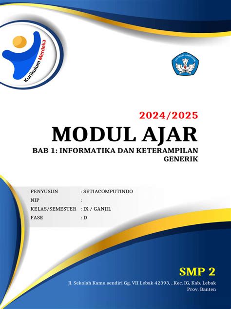 Bab 1 Modul Ajar Informatika Kelas 9 Pdf