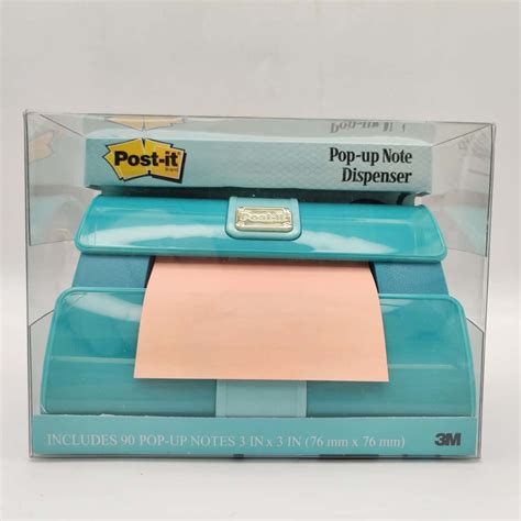 Post It Pop Up Note Dispenser Includes 90 Pop Up Notes 76mm X 76mms