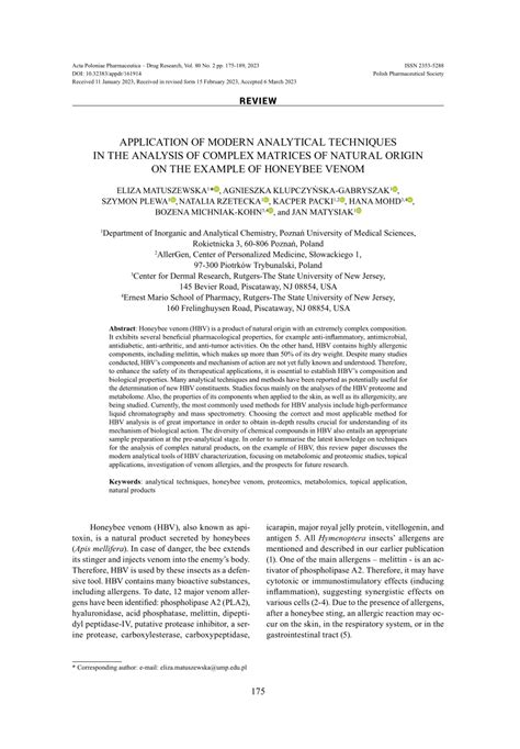 Pdf Application Of Modern Analytical Techniques In The Analysis Of
