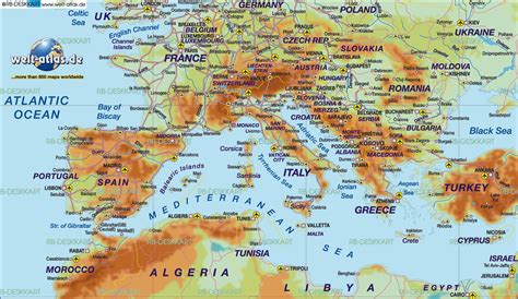 Southern Europe Countries Map