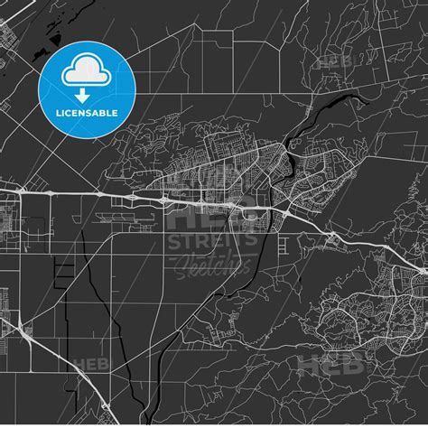 Camarillo California Area Map Dark Hebstreits