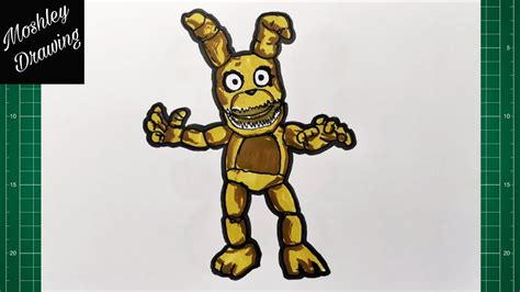 How To Draw Plushtrap From Five Nights At Freddys Youtube