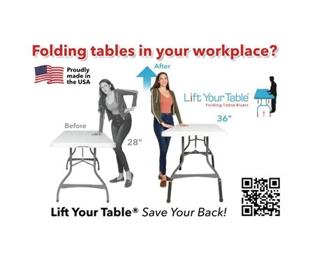Lift Your Table® Folding Table Risers Women Owned Women Owned