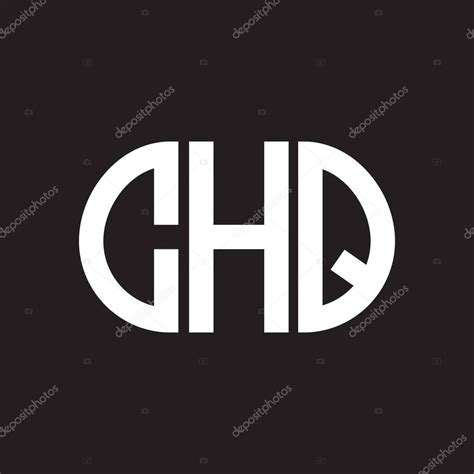 Diseño Del Logotipo De La Carta Chq Sobre Fondo Negro Chq Iniciales Creativas Letra Logo
