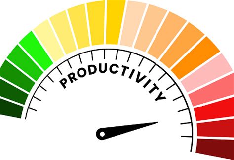 Productivity Speedometer Infographics Level Meter Vector Stock