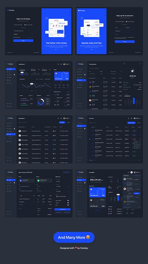 Overpay Finance Dashboard财务仪表盘 夜间模式