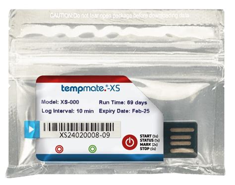 Single Use Temperature Logger Tempmate Xs Sysmatec