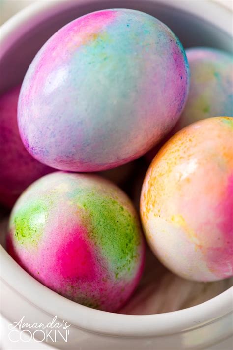Tie Dye Easter Eggs How To Amandas Cookin Easter Egg Decorating