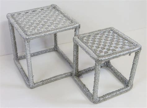 Stylish Set Of Cube Stoolsnesting Tables