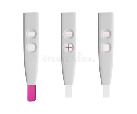 Pregnancy Tests Showing Positive Negative And Invalid Results Stock Vector Illustration Of