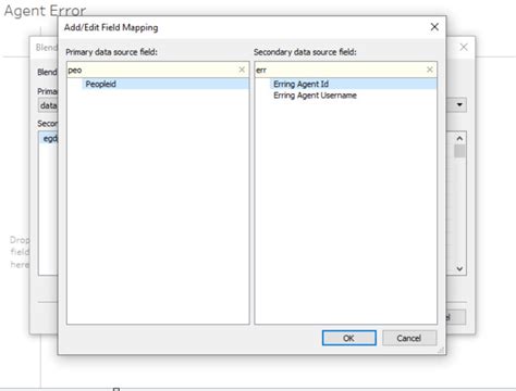 Trouble Blending Two Published Data Sources In Tableau Desktop