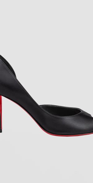 Christian Louboutin Apostropha Leather Half Dorsay Red Sole Pumps