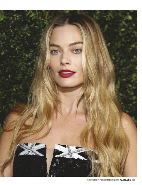 Margot Robbie In Starry Black Gown For Fairlady Novemberdecember 2025