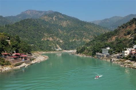 Beautiful View Of Ganga River In Rishikesh Stock Image Image Of