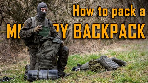 How To Pack A Military Backpack Youtube