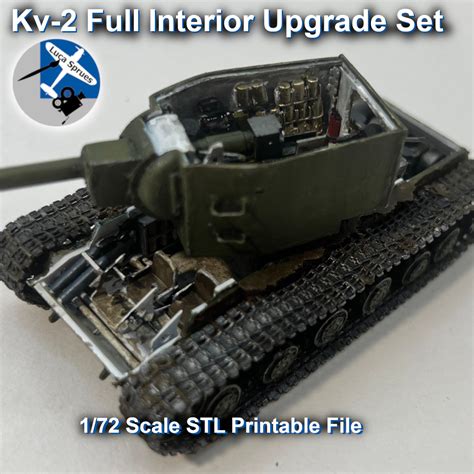 🪖 172 Scale Kv 2 Soviet Heavy Tank Full Interior Upgrade Stl Set・ Stl