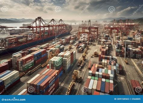 Business Logistics Concept Plane Truck Train Import Export Operations Generative Ai Stock