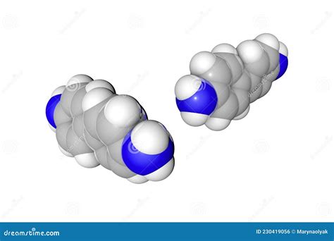 Benzidine Molecular Structure 3d Model Molecule Aromatic Amine