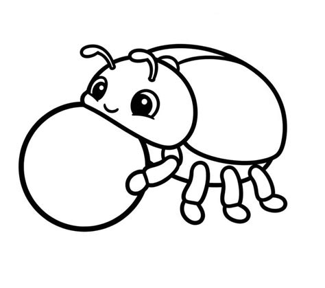 A Dung Beetle Coloring Page Download Print Or Color Online For Free