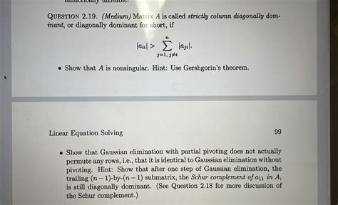 Solved Question 219 Medium Matrix A Is Called Strictly