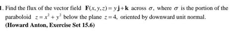 Solved Find The Flux Of The Vector Field F X Y Z Yj K Chegg
