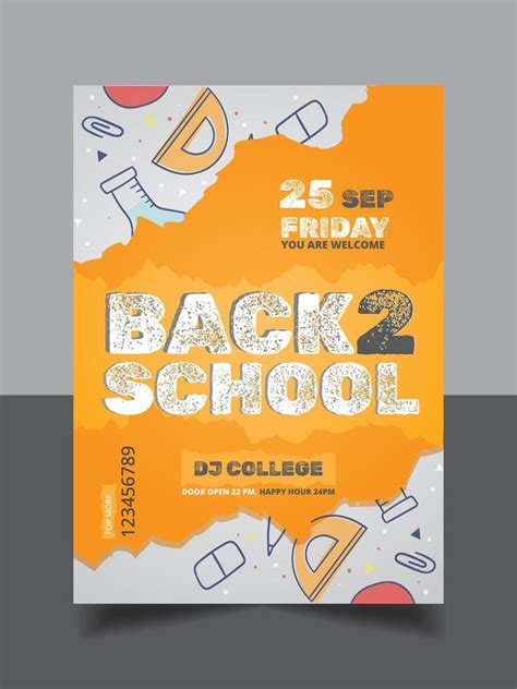 Back To School Poster Design Template 47384216 Vector Art At Vecteezy