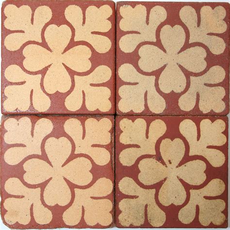225″ Encaustic Red Brown Background With Buff Stock Code 2115