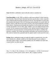 Barker V Wingodocx Barker V Wingo 407 Us 514 1972 Issue Whether
