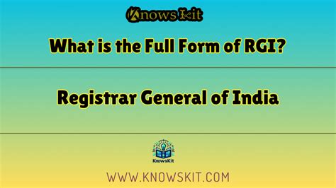 What Is The Full Form Of Rgi