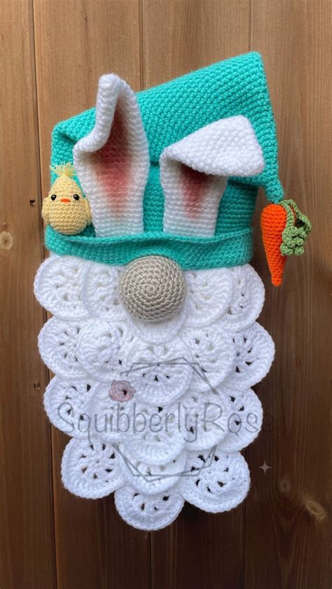Crochet Easter Rabbit Gonk Gnome Wreath Pattern Pdf Download