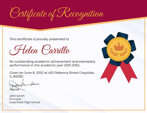 Honor Roll Certificate Template Free Honor Roll Certificate Templates
