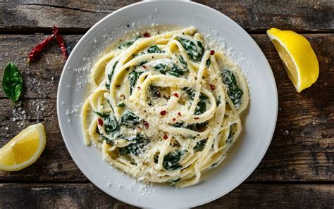 Creamy Lemon Spinach Pasta Soyrice Kitchen