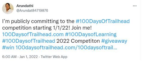 arundathi gunturu on linkedin 100daysoftrailhead 100daysoflearning