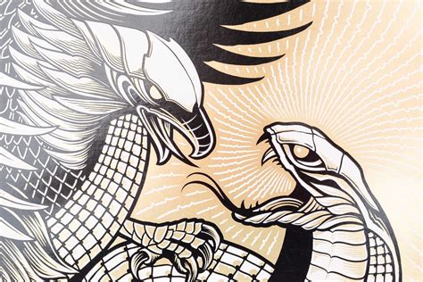Eagle And Serpent Print Paperspecs