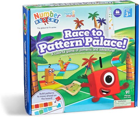 Hand2mind Numberblocks Race To Pattern Palace Board Game Preschool
