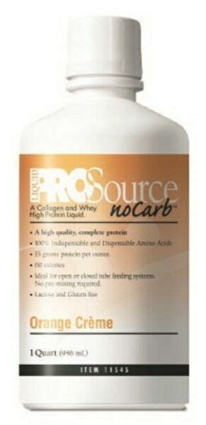 Prosource No Carb 32oz Orange Cream Flavor 11452601 For Sale Online Ebay
