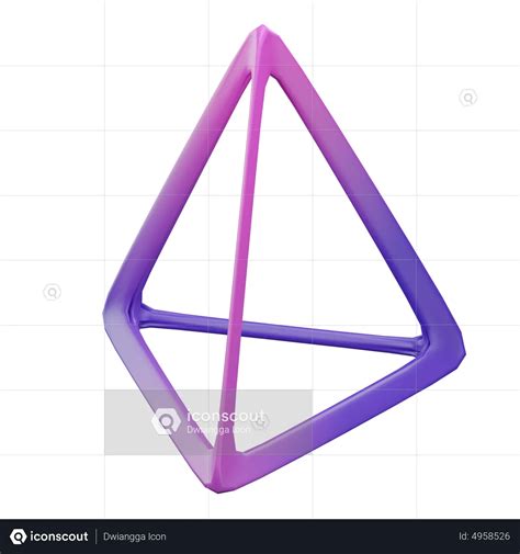 Triangular Pyramid Wireframe 3d Icon Download In Png Obj Or Blend Format