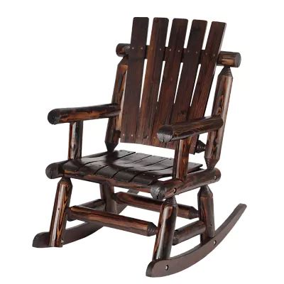 Red Shed™ Rustic Stained Log Rocker Kabox