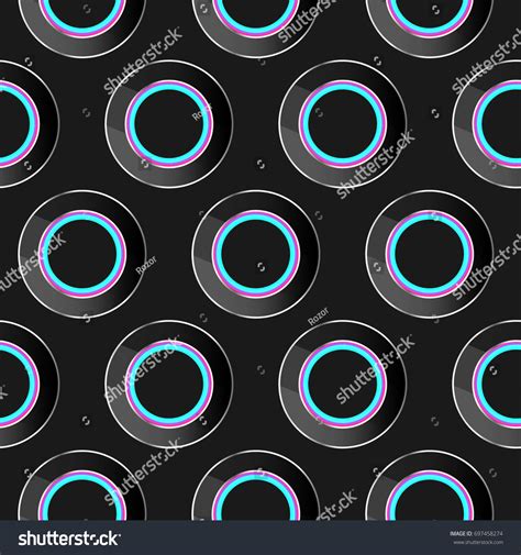 Glass Circle Pattern Vector Stock Vector Royalty Free 697458274