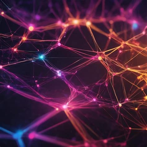 Abstract Technology Background With Connecting Dots And Lines Network