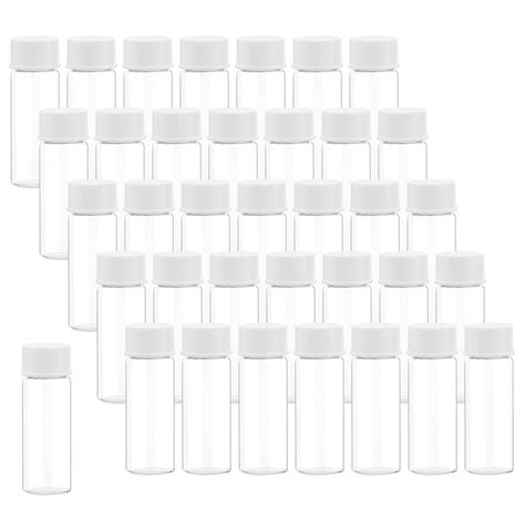 36clear 15ml Glass Sample Vials Empty Glass Bottles With Screw Cap Lab Liquid Sampling