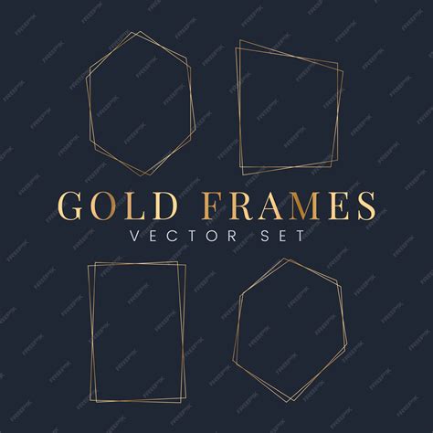 Free Vector Set Of Gold Frame Vectors