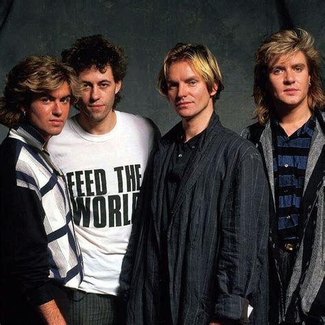 Live Aid Simon Le Bon George Michael Bob Geldof Sting Wham Last