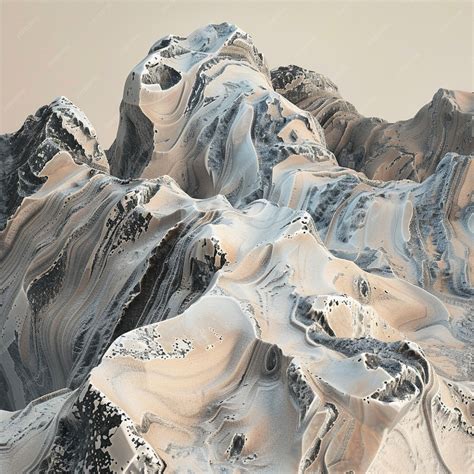 Tectonic Uplift Revealing Marble Deposits Premium Ai Generated Image