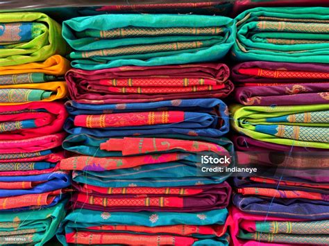 Indian Traditional Sari Nauvari Which Means Nine Yards Pattern Closeups