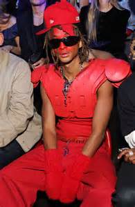 Jaden Smith Wears Football Gear And Bold Face Makeup To Christian Louboutin Show