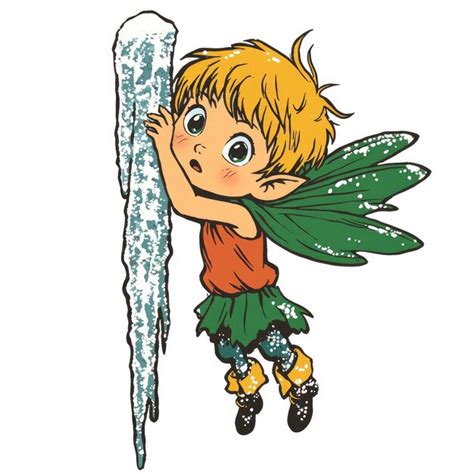 Cute Fairy Holding An Icicle Premium Ai Generated Image