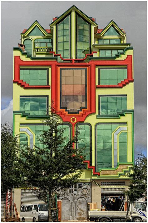 Freddy Mamani S New Andean Architecture Adds Colour To Bolivian City