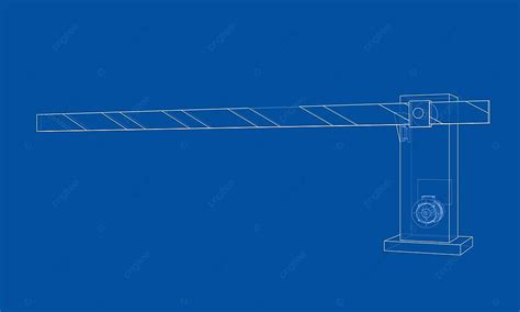 Outline Barrier Gate Vector Technical Illustration Arm Vector