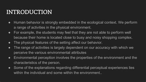 Environmental Perception Pptx